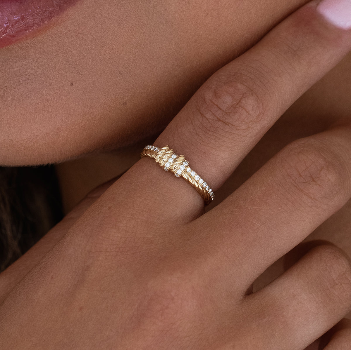 Penelope Fine Jewelry Diamond Bind Ring in 14k Yellow Gold | Audry Rose