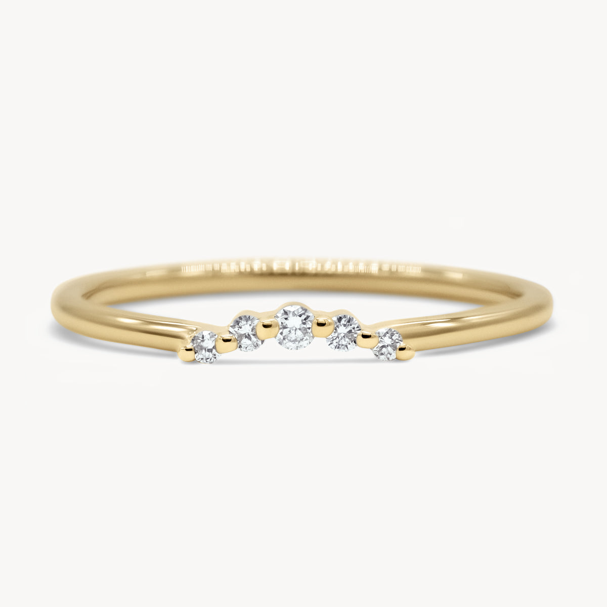 Diamond Arch Ring in 14K Yellow Gold | Audry Rose